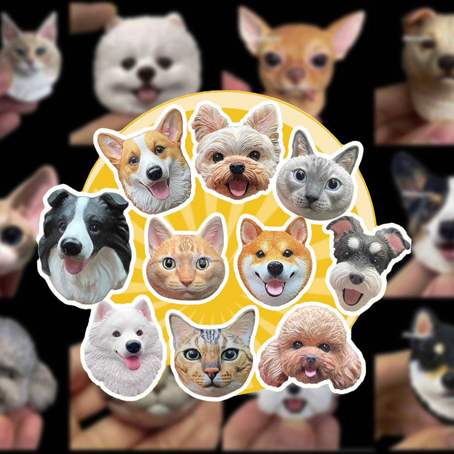 Personalized 3D Pet Face Figurine™ with Built-in Magnet Test